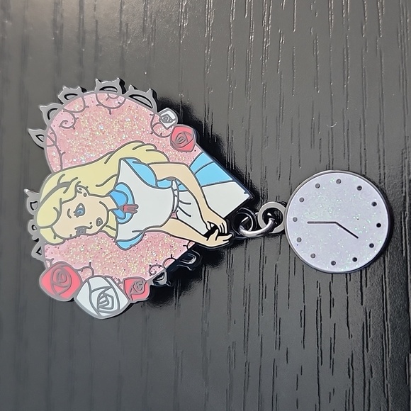Disney | Jewelry | Disneys Alice In Wonderland Glitter Alice Pin | Poshmark